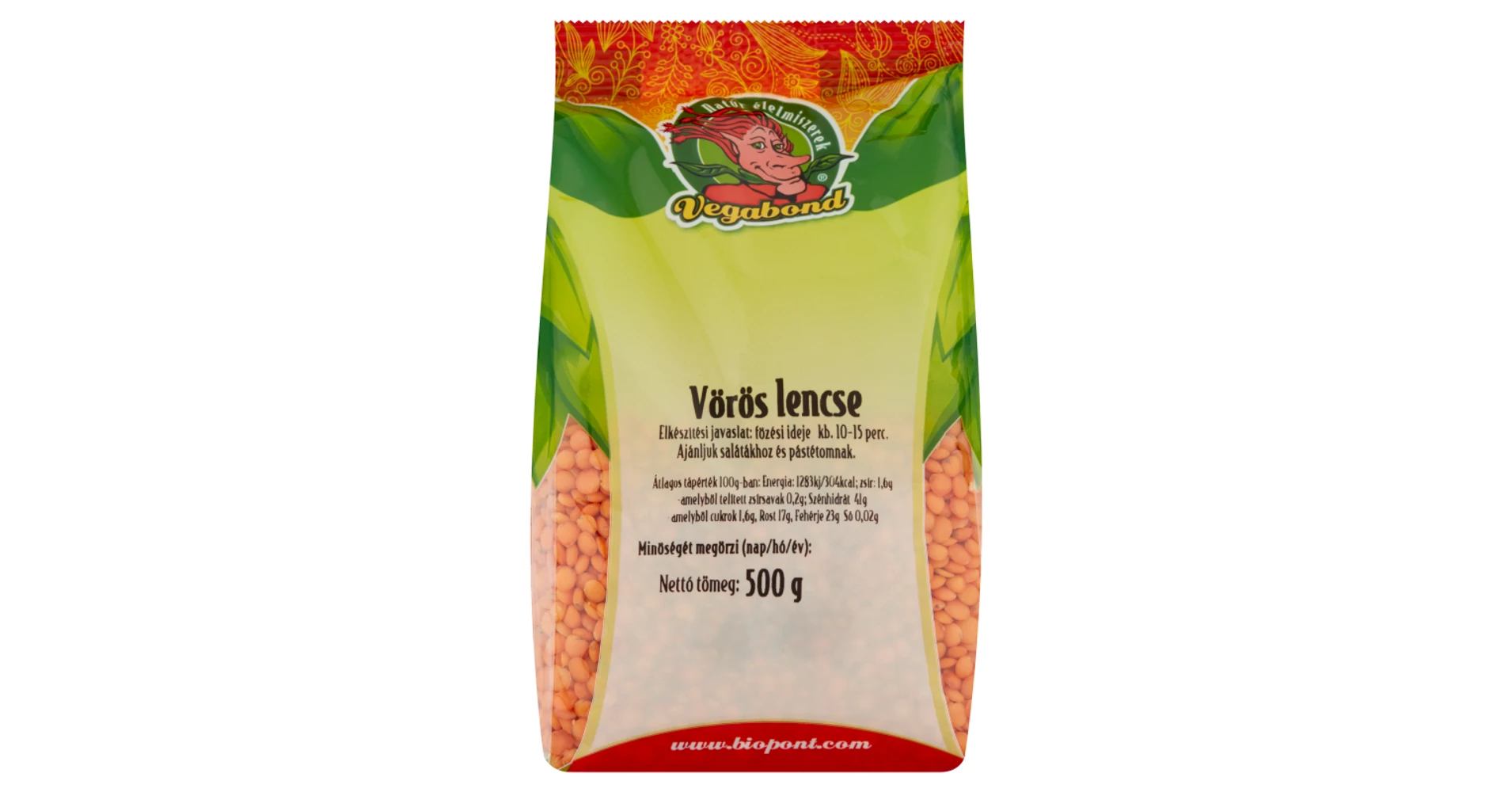 Vegabond Vörös lencse (500 g)